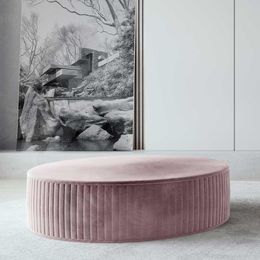 Pharao24.de Hocker Polsterhocker in Rosa aus Samt