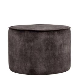 Pharao24.de Couchhocker in Anthrazit Velours Bezug