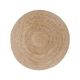 Pharao24.de Runder Juteteppich in Naturfarben 120 cm Durchmesser
