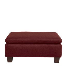 Pharao24.de Couchhocker dunkelrot Stoff in modernem Design 90 cm breit