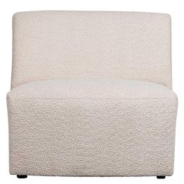 Pharao24.de Cremefarbenes Sofa Element aus Boucle Stoff modernem Design