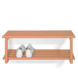 Pharao24.de Modernes Schuhregal aus Metall in Terracottafarben 71 cm breit