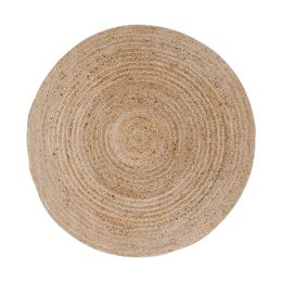 Pharao24.de Runder Teppich in Beige Jute