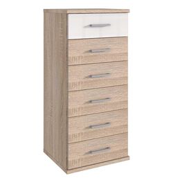 Pharao24.de Moderne Hochkommode mit sechs Schubladen Made in Germany