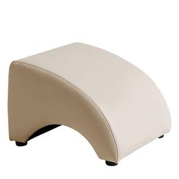 Pharao24.de Hocker Kunstleder Beige in modernem Design 37 cm hoch - 54 cm tief
