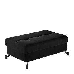 Pharao24.de Couchhocker Hocker aus Samt in Schwarz