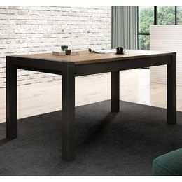 Pharao24.de Bicolor Esstisch mit zwei Einlegeplatten Industry und Loft Stil