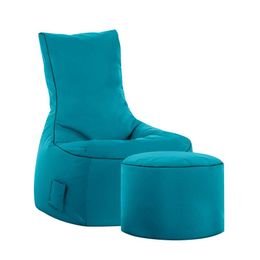 Pharao24.de Fernseh Sitzsack in T&uuml;rkis Hocker