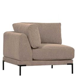 Pharao24.de Ecksofa Modul Loungesofa in Schlammfarben aus Chenillegewebe
