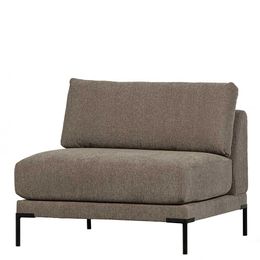 Pharao24.de Couch Einsitzer Modul in Taupe Vierfu&szlig;gestell aus Metall