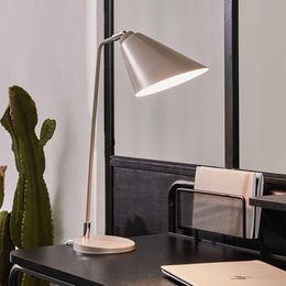 Pharao24.de Graue Schreibtischlampe aus Metall Skandi Design