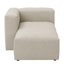 Pharao24.de Recamiere Modulsofa in Cremefarben 100 cm breit - 160 cm tief