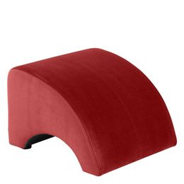 Pharao24.de Sessel Polsterhocker Samt in Ziegel Rot 54 cm tief - 52 cm breit