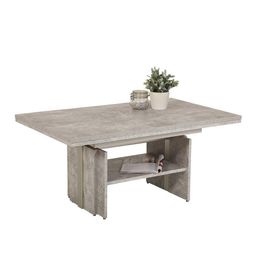 Pharao24.de Funktionscouchtisch in Beton Grau Made in Germany