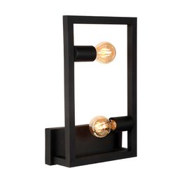 Pharao24.de Wandlampe in Schwarz Metall