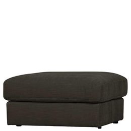 Pharao24.de Beistellhocker f&uuml;r Sofa in Anthrazit Bezug aus Webstoff