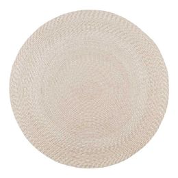 Pharao24.de Teppich f&uuml;r drau&szlig;en in Beige 180 cm Durchmesser