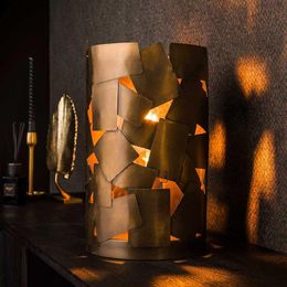 Pharao24.de Tischlampe Tischleuchte in Bronze aus Metall