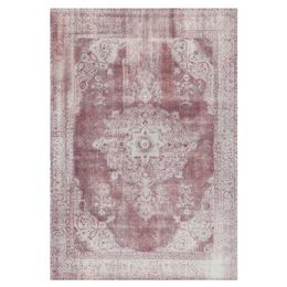 Pharao24.de Vintage Teppich in Rot und Creme Wei&szlig; Kurzflor