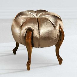 Pharao24.de Barocker Beistellhocker mit Vierfu&szlig;gestell aus Holz 52 cm hoch