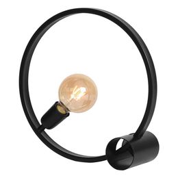 Pharao24.de Design Tischlampe aus Metall Ringform