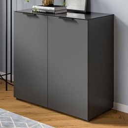Pharao24.de Kommode Flurkommode in Anthrazit 90 cm breit