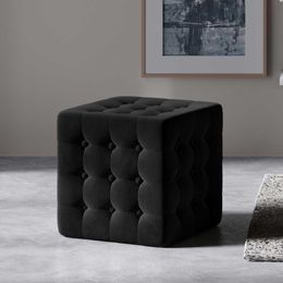 Pharao24.de Hocker Sitzw&uuml;rfel aus Samt in quadratischer Form
