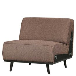 Pharao24.de Couch 1-Sitzer Element in Hellbraun Vierfu&szlig;gestell aus Holz