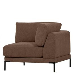 Pharao24.de Couch Eckelement Modul in Braun Vierfu&szlig;gestell aus Metall