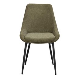Pharao24.de Esstisch St&uuml;hle mit Gestell aus Metall schwarz modernem Design (2er Set)
