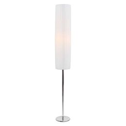 Pharao24.de Stehlampe in Wei&szlig; Latex und Edelstahl