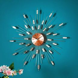 Pharao24.de Deko Wanduhr Kupferfarben in modernem Design 50 cm Durchmesser
