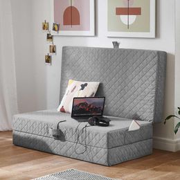 Pharao24.de Falthocker Matratze Grau 75x195 cm 115x195 cm