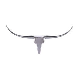 Pharao24.de Deko Stier Wand in Silberfarben Aluminium