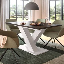 Pharao24.de K&uuml;chentisch Ausziehtisch in modernem Design 90 cm tief
