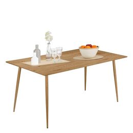 Pharao24.de Skandi Esszimmer Tisch in Eichefarben 160 cm breit & 90 cm tief