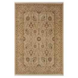 Pharao24.de Heller Kurzflorteppich in Cremefarben und Beige orientalischen Stil