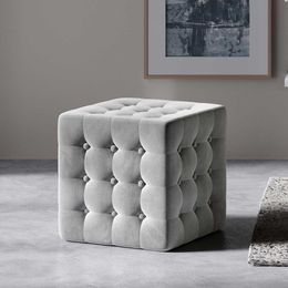 Pharao24.de Hocker Sitzw&uuml;rfel aus Samt in quadratischer Form