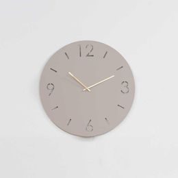 Pharao24.de Runde Wanduhr aus Metall Skandi Design