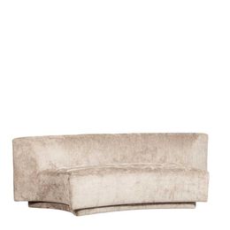 Pharao24.de Loungesofa 2-Sitzer in Beige aus Chenillegewebe