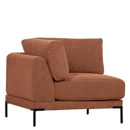 Pharao24.de Sofaecke Modulcouch Element in Rostfarben aus Chenillegewebe