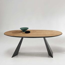Pharao24.de Ovaler Esszimmer Tisch in modernem Design 200 cm breit