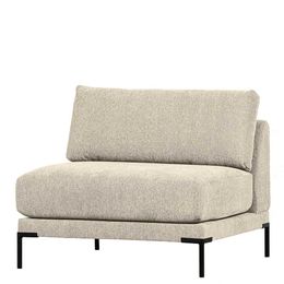 Pharao24.de Couch Einsitzer Modul in Beige Vierfu&szlig;gestell aus Metall