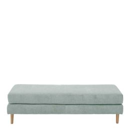 Pharao24.de Skandi Polsterhocker Silberfarben aus Cord 160 cm breit