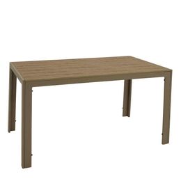 Pharao24.de Terrassentisch modern 125x75x70 cm Gestell aus Aluminium