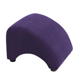 Pharao24.de Beistellhocker Violett Velour in modernem Design 37 cm hoch