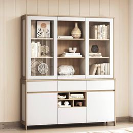 Pharao24.de K&uuml;chenbuffetschrank Esszimmerschrank 5 t&uuml;rig in modernem Design