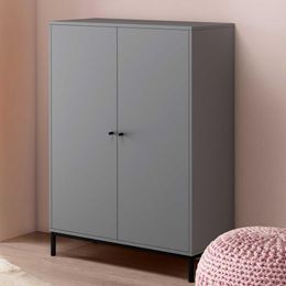 Pharao24.de Kommode Highboard mit Vierfu&szlig;gestell und Dreht&uuml;ren