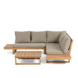 Pharao24.de Ecksofa mit Tisch f&uuml;r Wintergarten 230 cm breit (zweiteilig)