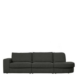 Pharao24.de Dreisitzer Stoff Sofa Anthrazit in modernem Design 298 cm breit